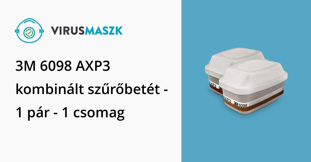 3M 6098 AXP3 kombinált szűrőbetét - 1 pár | Vírusmaszk